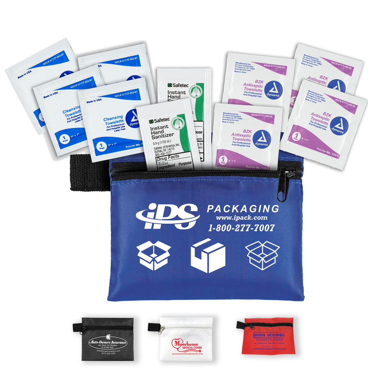 Personalized 10 Piece Healthy Antiseptic Pack in Zipper Pouch