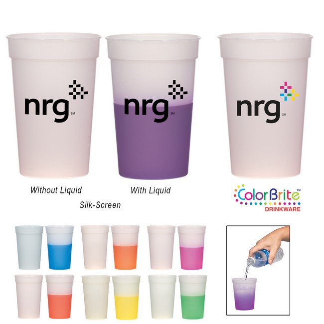Color Changing Stadium Cup with Logo - 16 oz.