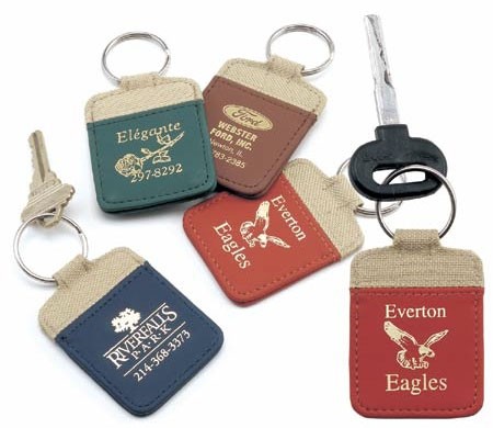 Khaki Nylon Key Tag