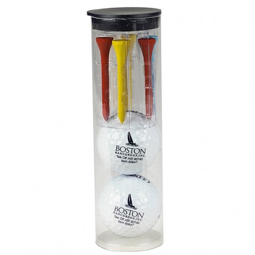 Custom Par Pack with 2 Golf Ball & Tees