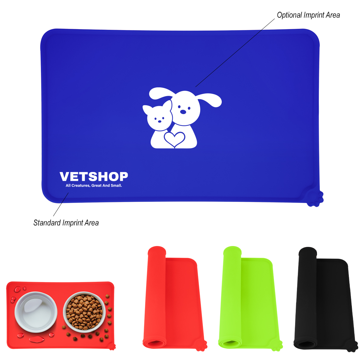 Custom Silicone Pet Food Place Mat