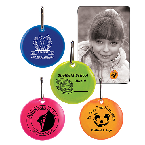 Custom Reflective Zipper Pull - Round