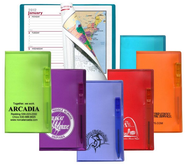 Weekly Pocket Planner with Translucent Cover & Pen