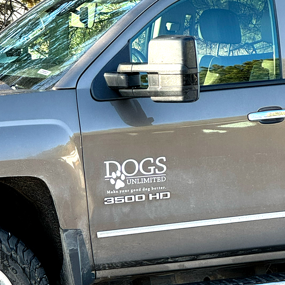 Dogs Unlimited Decal - White by Dogs Unlimited LLC
