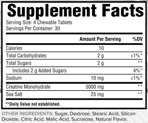 Core Nutritionals Creatine Chews Strawberry Lemonade - 30 Servings