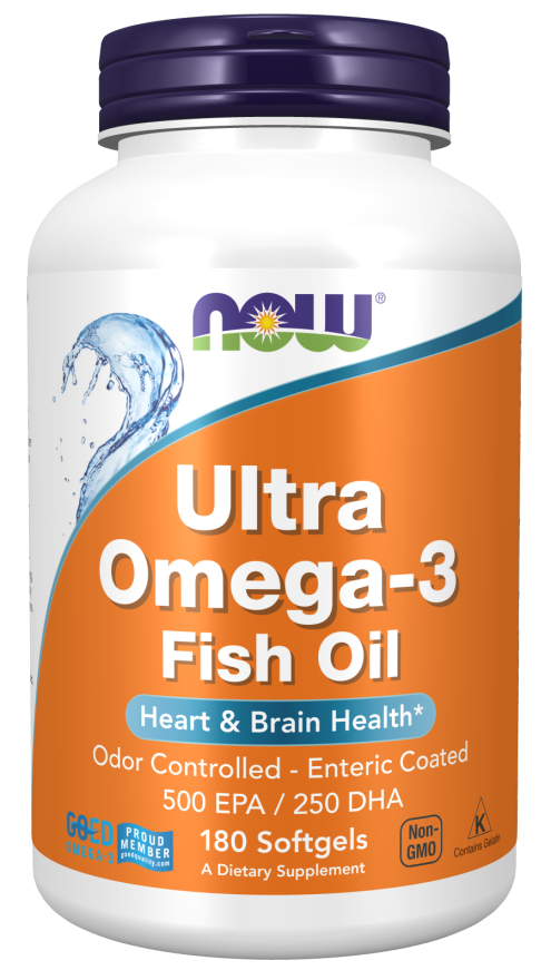 Now Foods Ultra Omega-3 500 Mg EPA/250 Mg DHA per Softgel - 180 Softgels