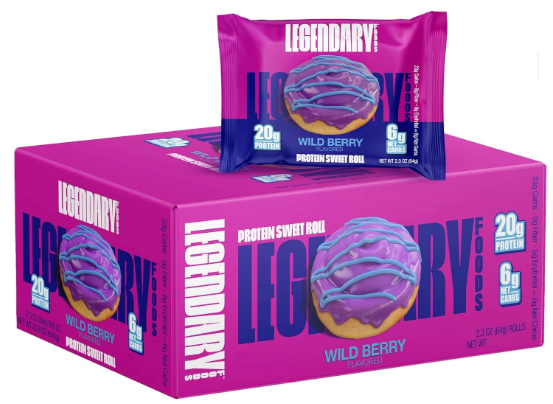 Legendary Protein Sweet Rolls Cinnamon - 8 Pack by Legendary Foods