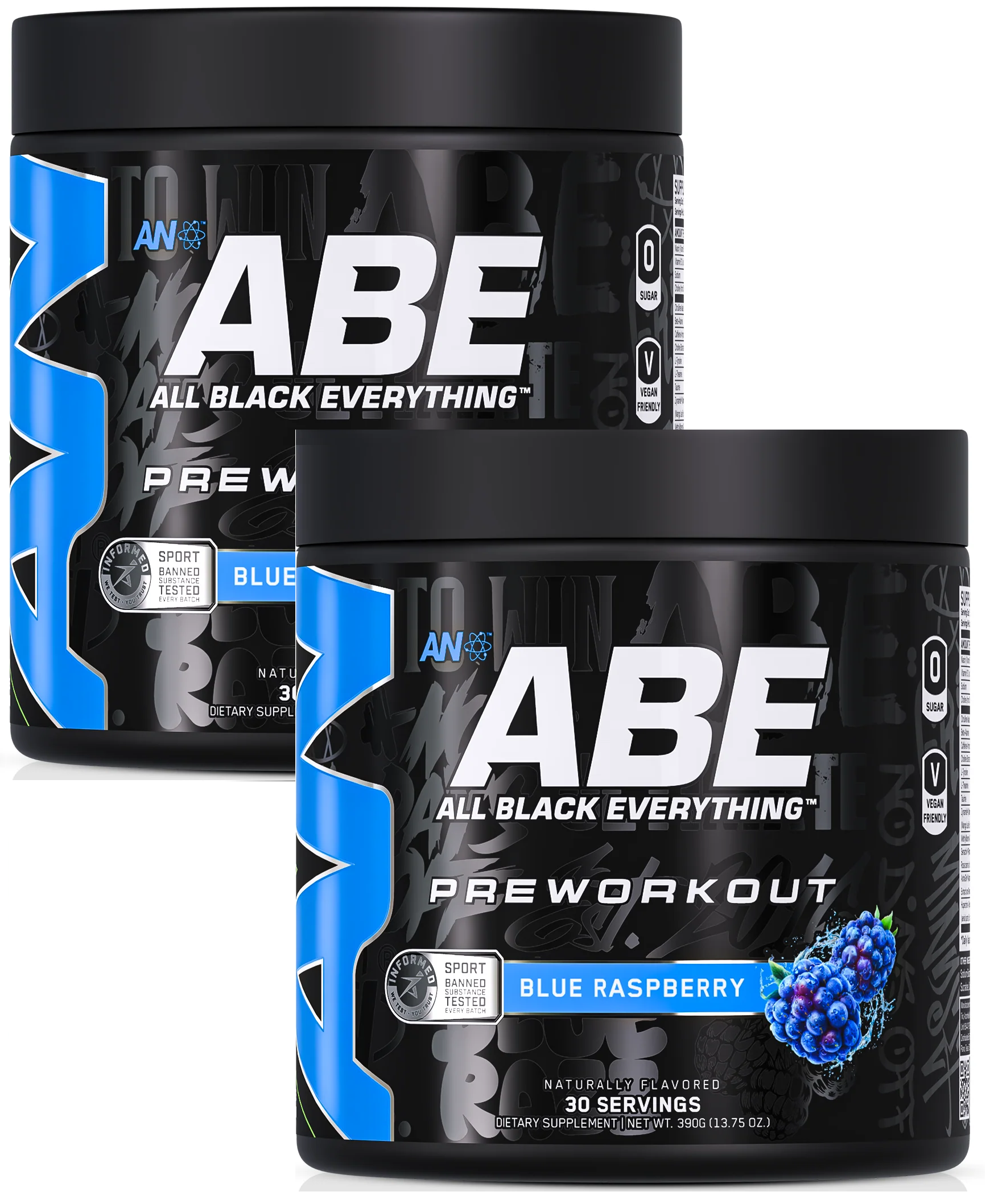ABE Ultimate Pre-Workout Blue Razz - 2 x 30 Servings TWINPACK by ABE Nation