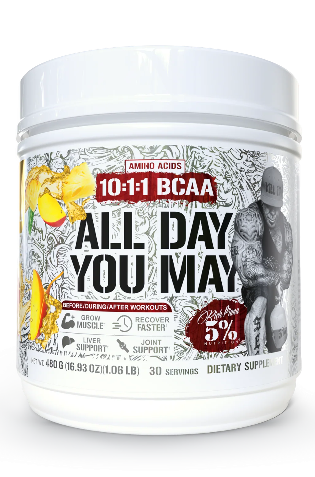 5% Nutrition All Day You May Mango Pineapple - 30 Servings