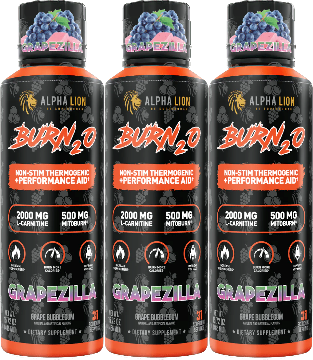 Alpha Lion BURN2O Stim-Free Super Thermogenic Grapezilla - 3 x 31 ...