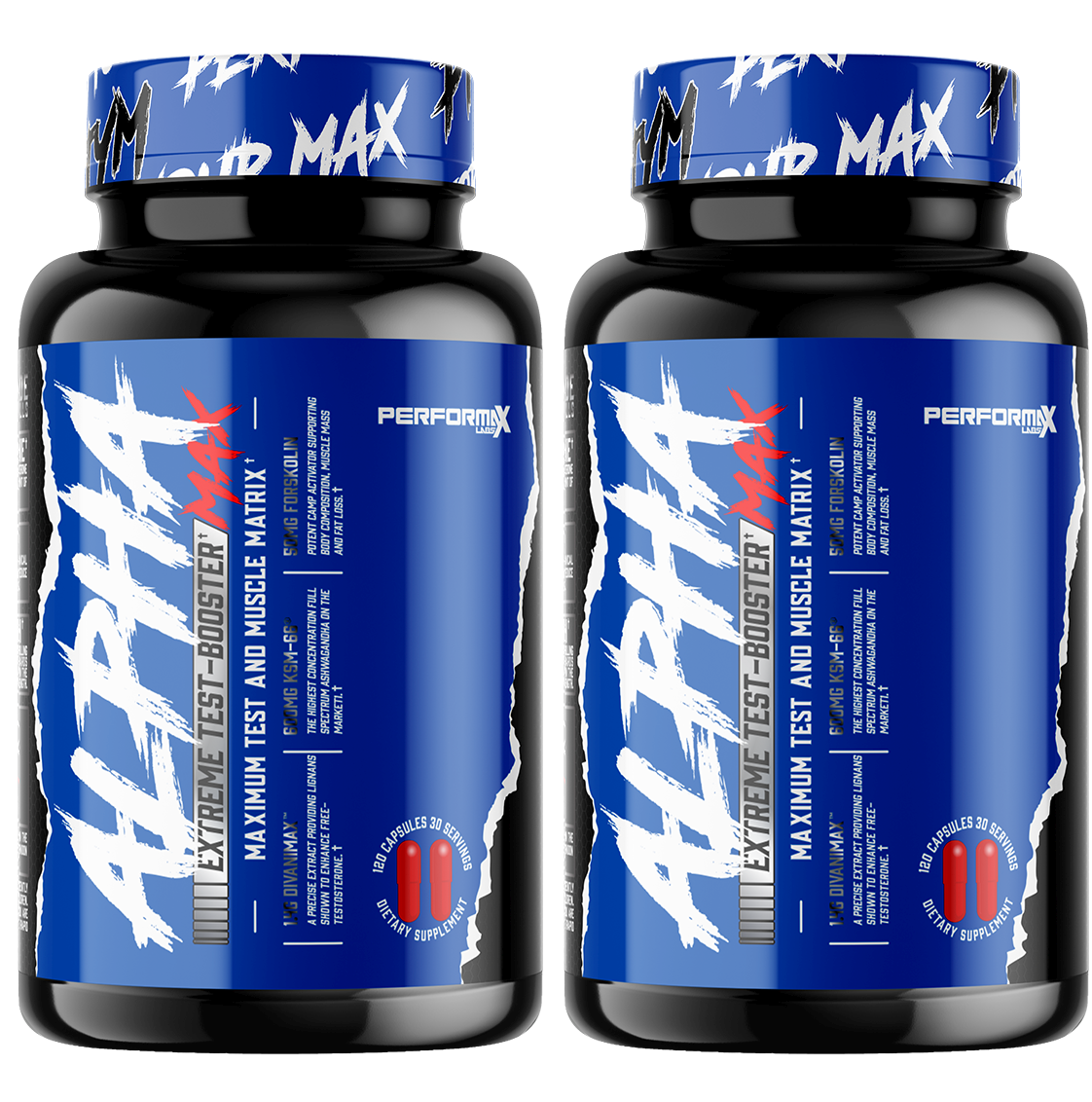 Performax Labs AlphaMax - 240 Capsules (2 x 120 Capsule Bottles) TWINPACK
