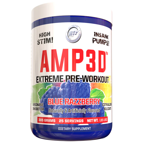 Hi Tech Pharmaceuticals AMP3D Blue Razzberry - 25 Servings by Hi-Tech ...