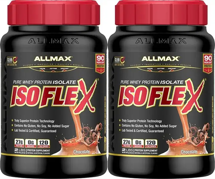 AllMax Nutrition IsoFlex Whey Protein Isolate Chocolate - 4 Lb (2 x 2 ...