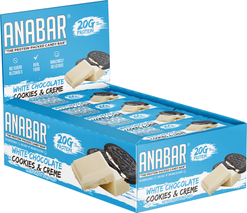Anabar White Chocolate Cookies & Creme - 12 Bars