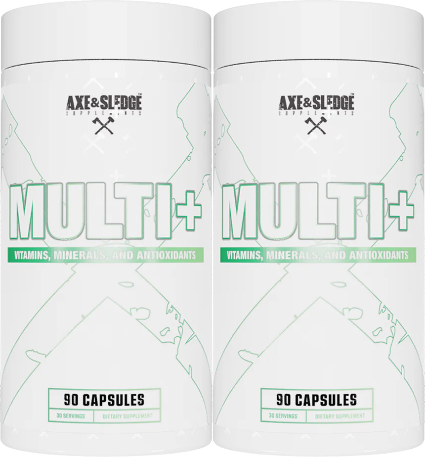 Axe & Sledge MULTI+ Multi Vitamin - 2 x 90 Capsule Bottles TWINPACK
