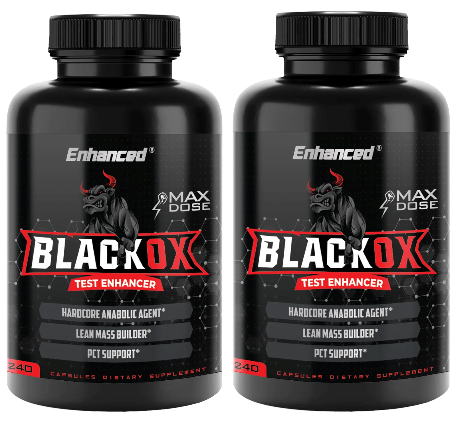 Enhanced Black OX Test Booster & Libido Support- 480 Capsules (2 x 240 ...