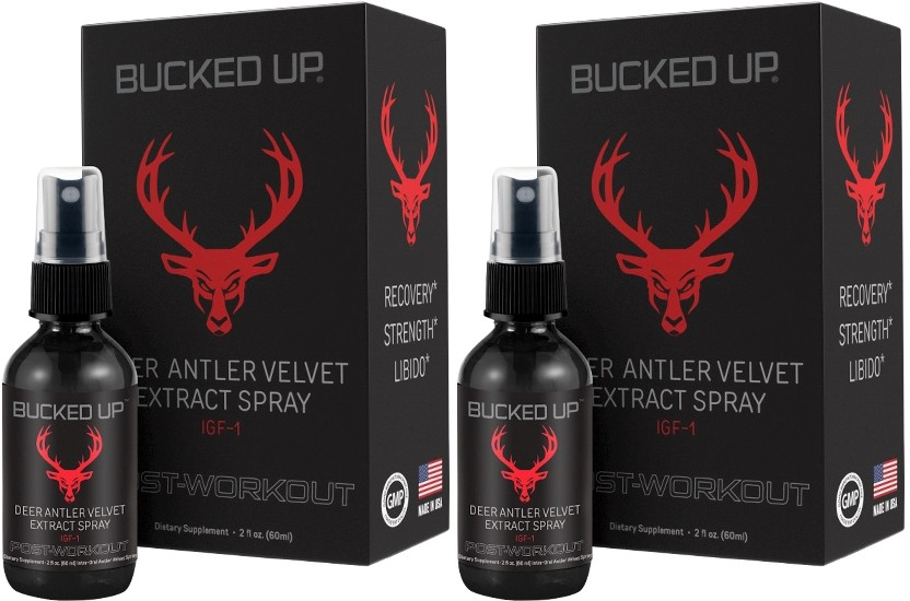 Bucked Up Deer Antler Velvet Extract Spray - 2 x 2 fl oz. Bottles TWINPACK