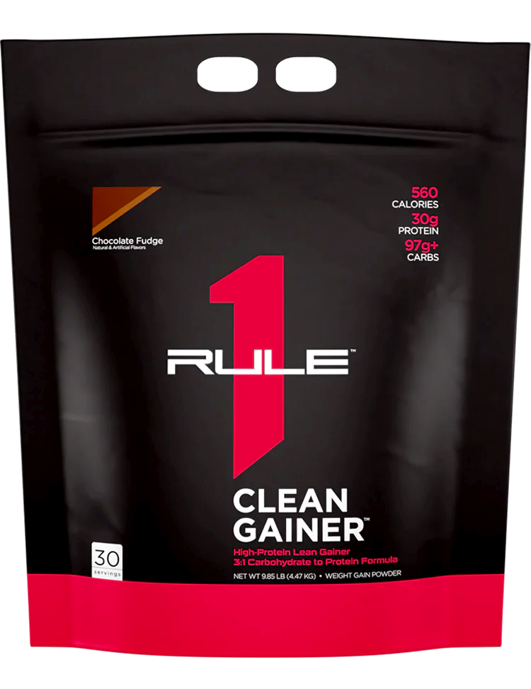 Rule1 R1 Clean Gainer Chocolate Fudge - 9.85 Lb (30 Servings) by Rule 1