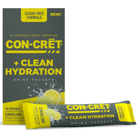 CON-CRET + Hydration Lemon Lime - 14 Servings by CON-CRĒT Creatine