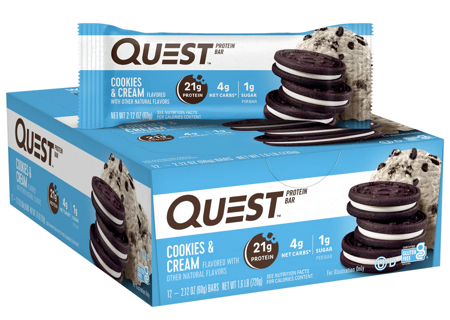 Quest Bar Cookies & Cream - 12 Bars by Quest Nutrition