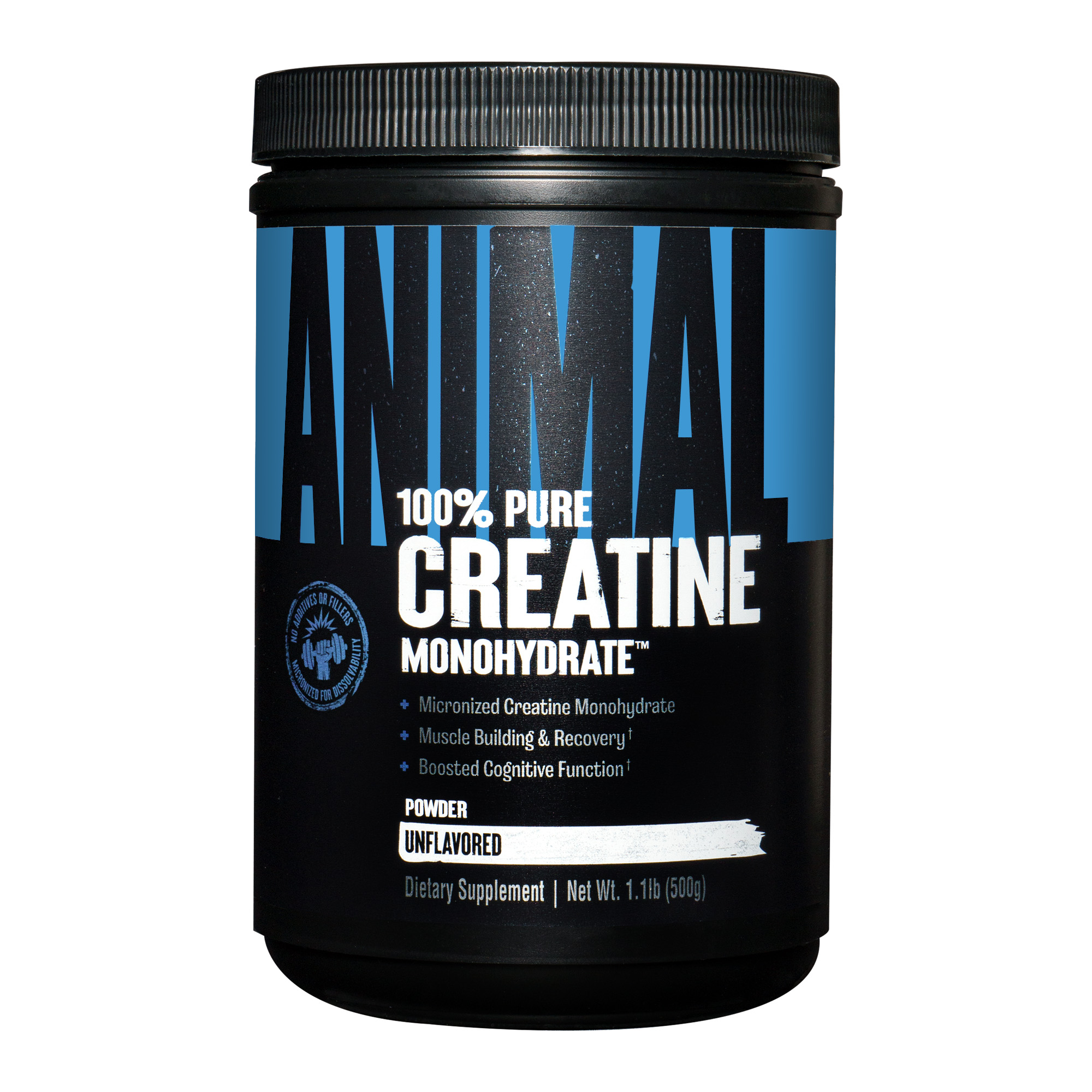 Animal Micronized Creatine Powder Unflavored - 500 Grams by Universal ...