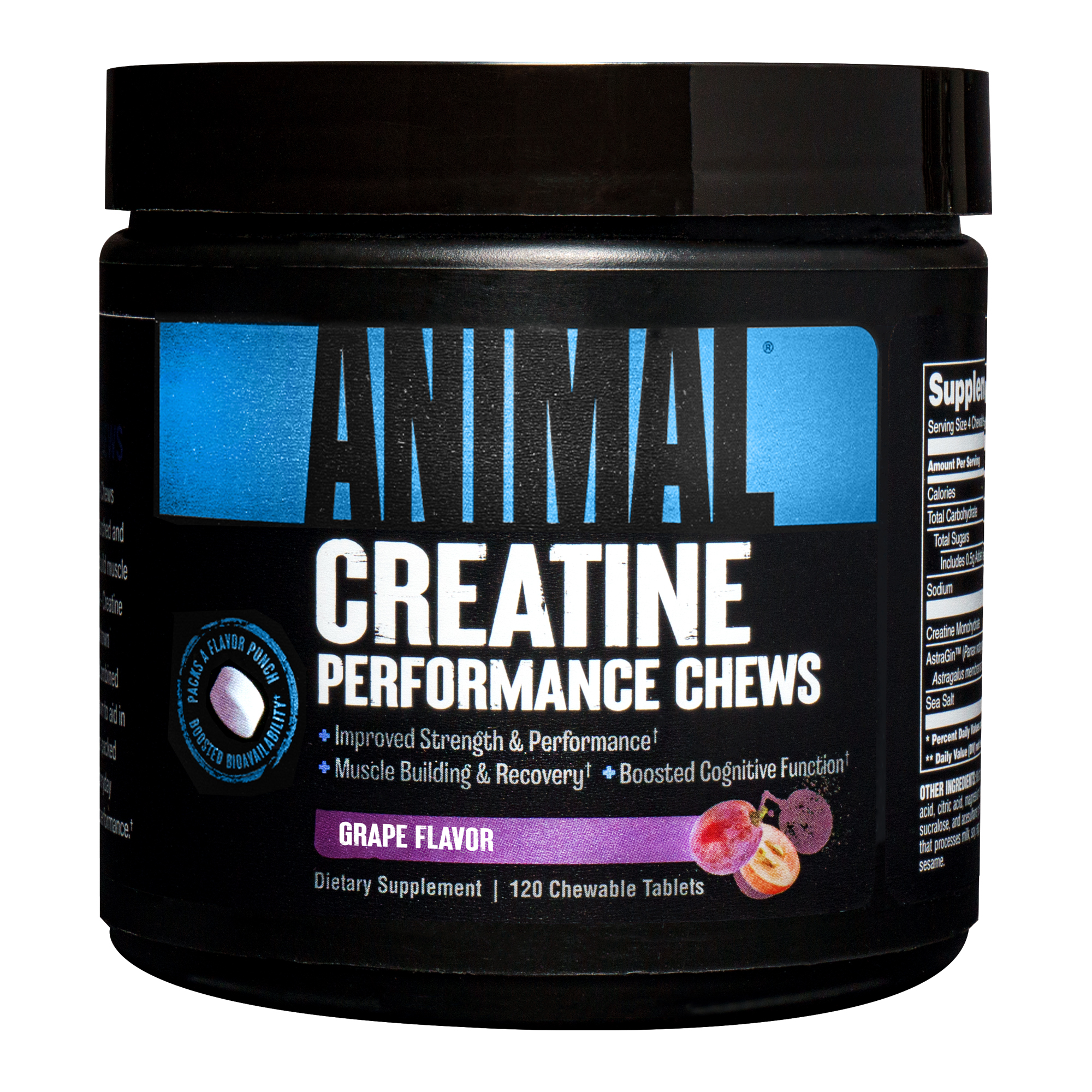 Universal Animal Creatine Chews Grape - 120 Chewable tablets by ...