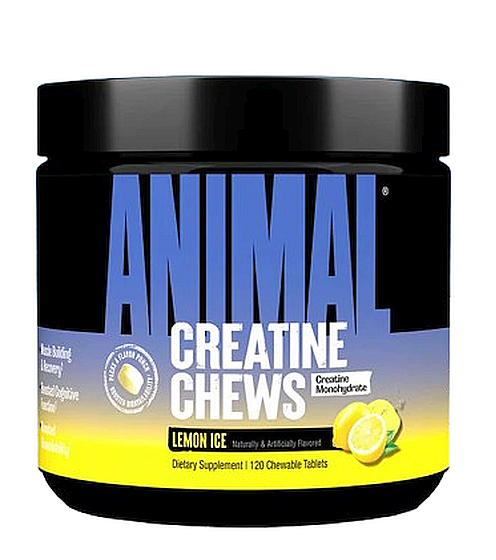 Animal Creatine Chews Lemon Ice - 120 Chewable tablets by ANIMAL Pak