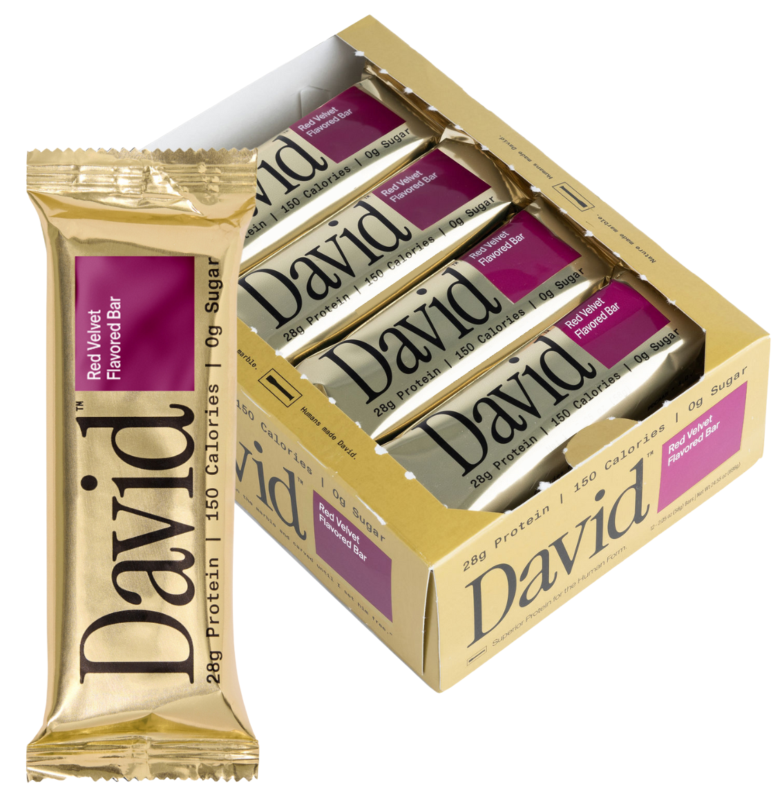 David Protein Bar Red Velvet - 12 Bars by David Protein Bars
