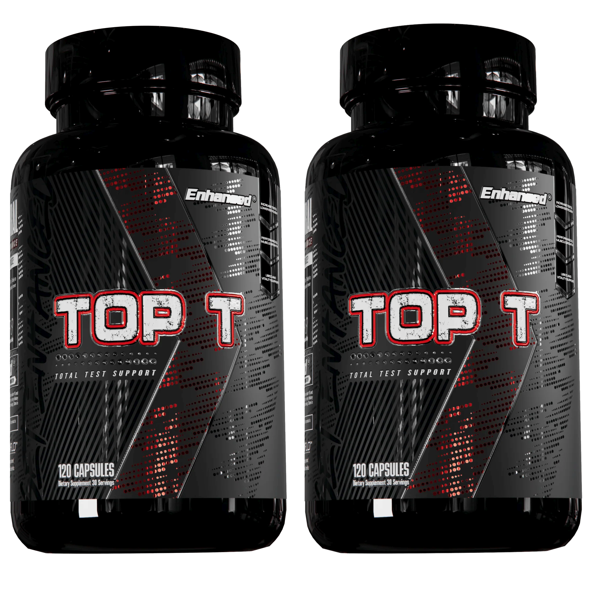 Enhanced TOP T Testosterone Booster - 2 x 120 Cap Btls TWINPACK by ...