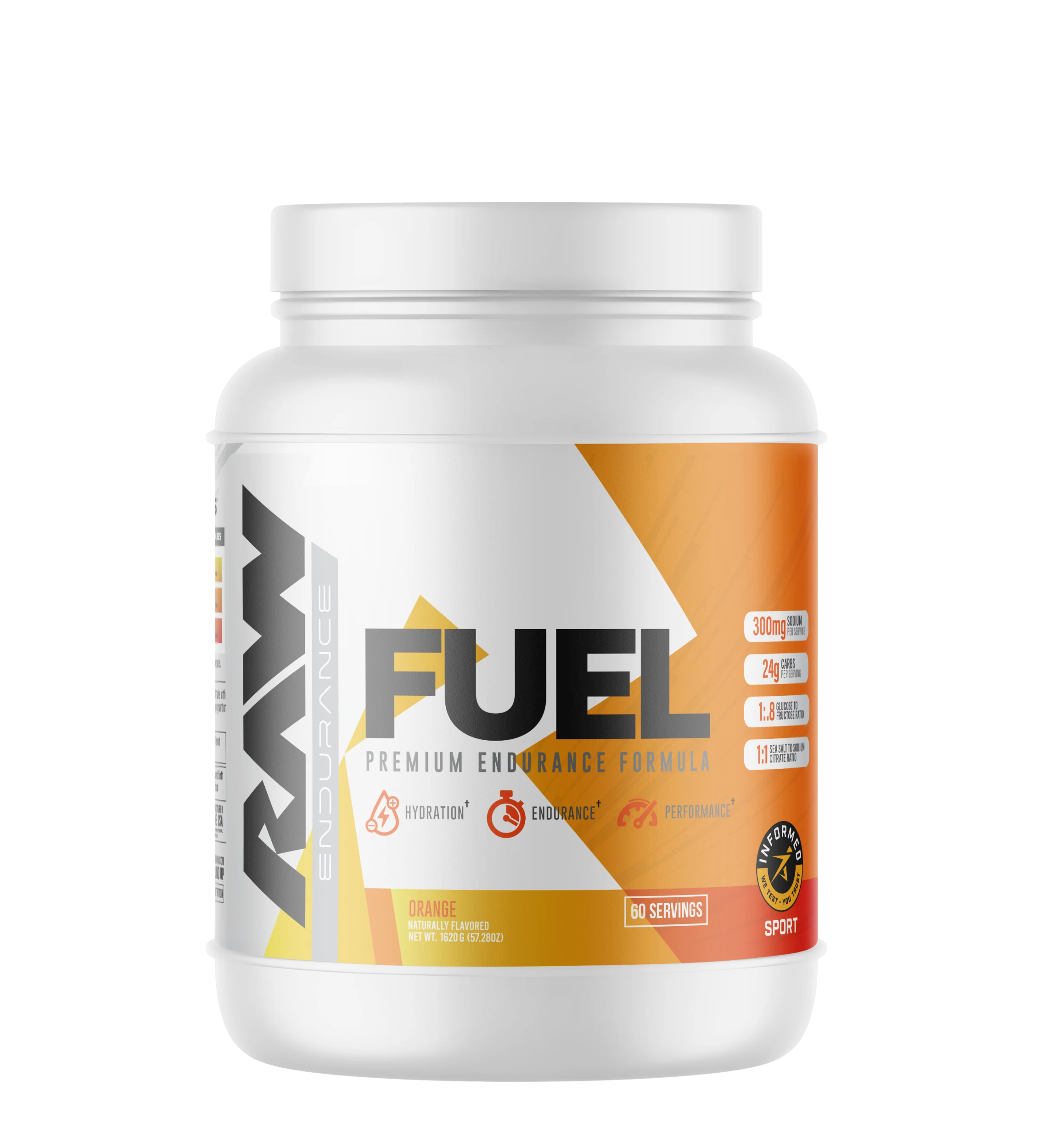 Raw Fuel Endurance Formula Orange - 60 Servings by Raw Nutrition
