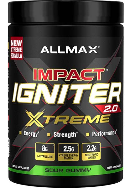 AllMax Impact Igniter Xtreme 2.0 Sour Gummy - 30 Servings by AllMax ...