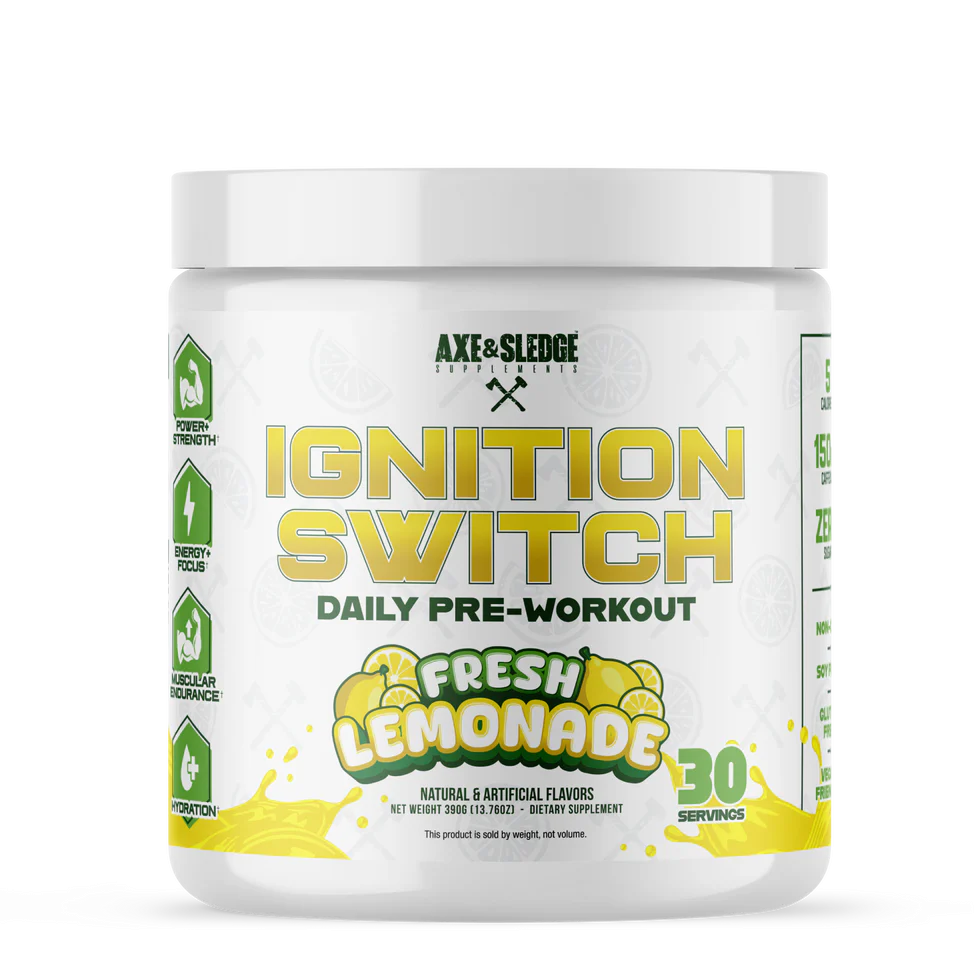 Axe & Sledge Ignition Switch Pre-Workout Fresh Lemonade - 30 Servings