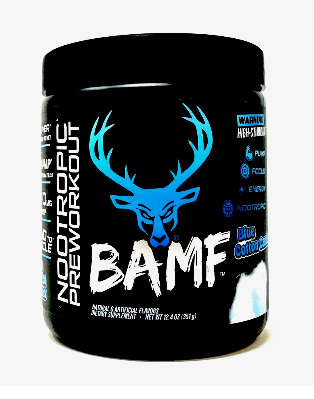 Bucked Up BAMF Blue Cotton Candy - 30 Servings