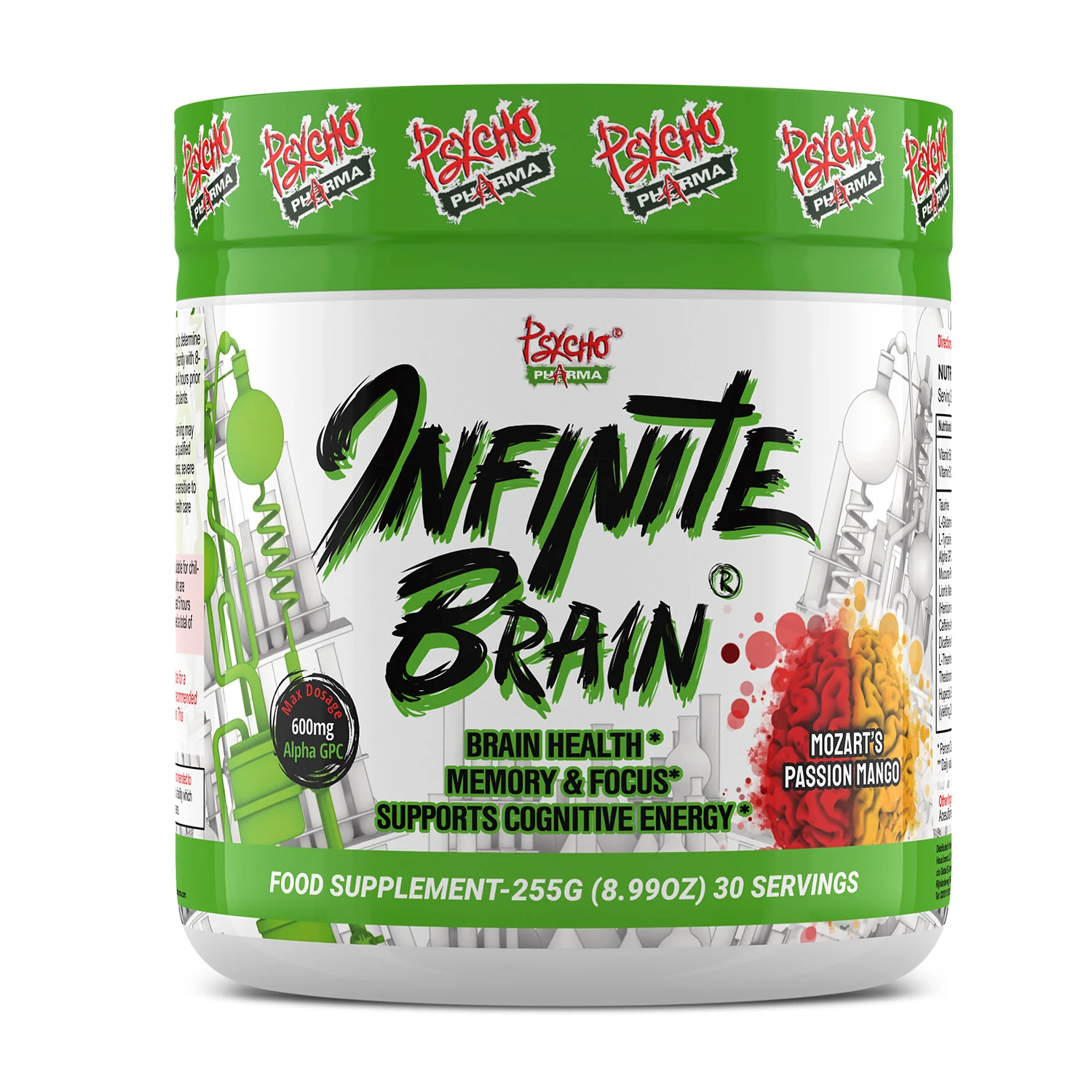 Psycho Pharma Infinite Brain Mozaart's Passion Mango - 30 Servings **New Formula