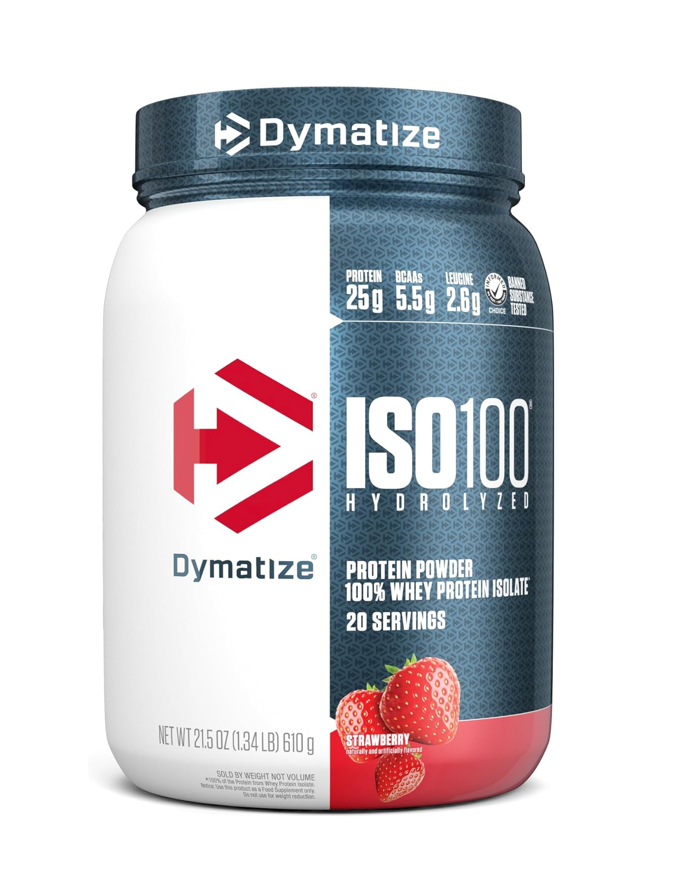 Dymatize ISO 100 Whey Protein Isolate Strawberry - 20 Servings