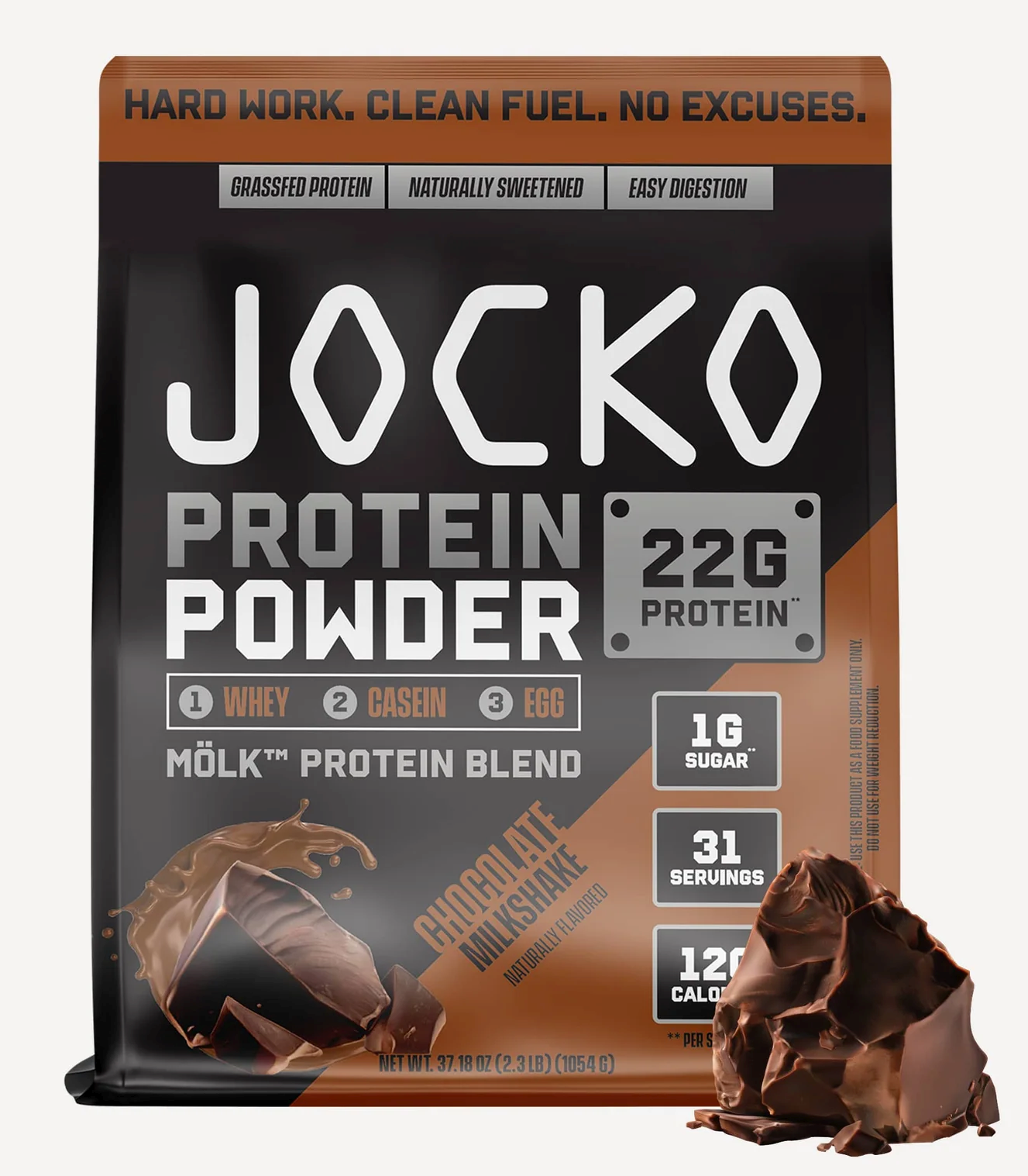 Jocko Protein Powder 4 Protein Blend Chocolate - 2 Lb by Jocko Fuel