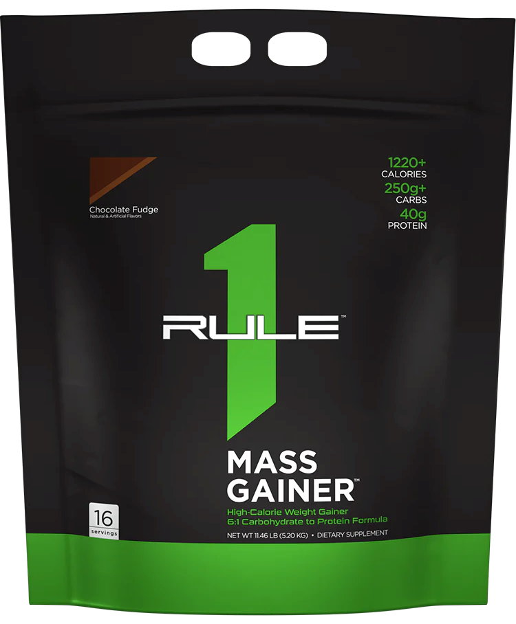 Rule 1 R1 Mass Gainer Chocolate Fudge - 11.46 Lb