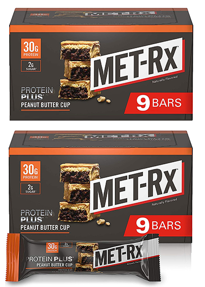 Met-Rx Protein Plus Bar Peanut Butter Cup - 2 x 9 Bars TWINPACK