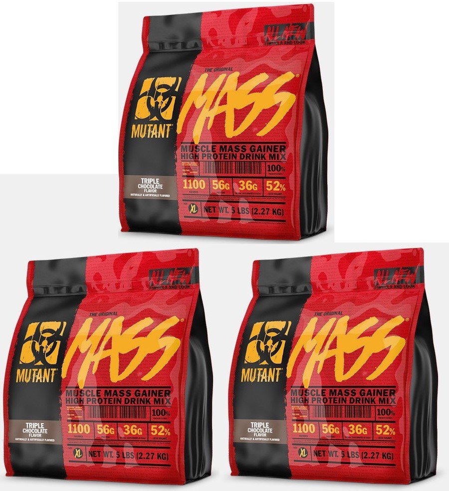 Mutant Mass Triple Chocolate - 15 Lb (3 x 5 Lb Bags)