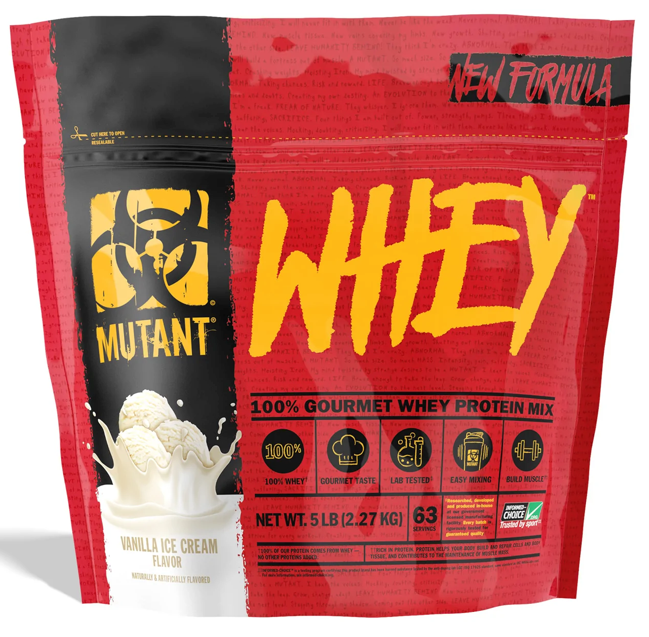 Mutant WHEY Protein Vanilla Ice Cream - 5 Lb