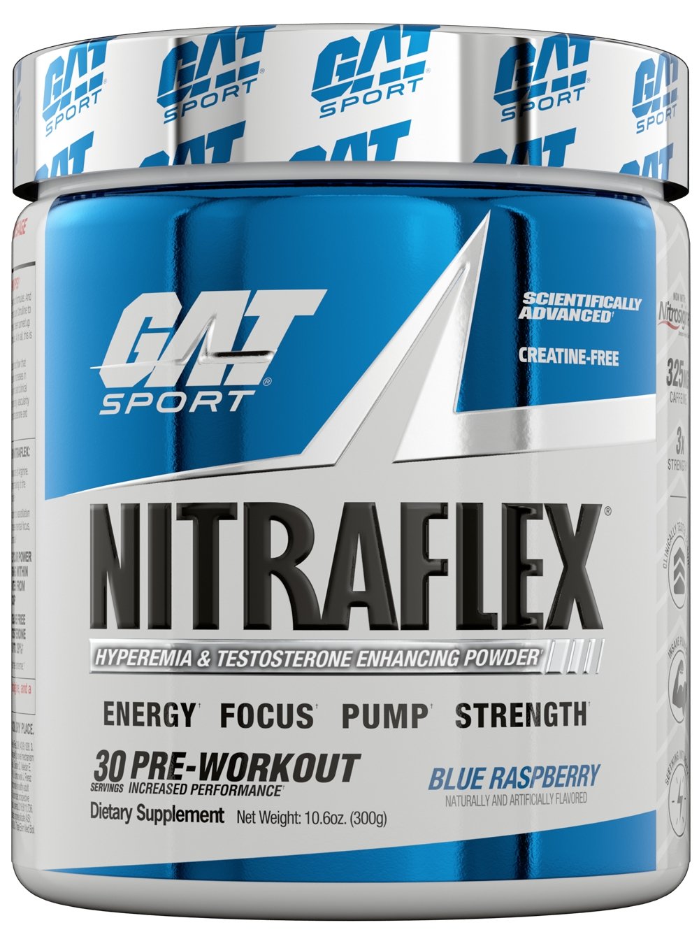 GAT Nitraflex Blue Raspberry - 30 Servings by GAT Sport
