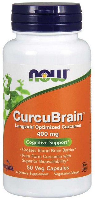 Now Foods CurcuBrain Longvida Optimized Curcumin Extract 400 Mg - 50 ...