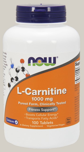 Now Foods L-Carnitine 1000 Mg (Carnipure L-Carnitine Tartrate) - 100 Tab