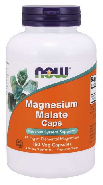 Now Foods Magnesium Malate Capsules - 180 Capsules