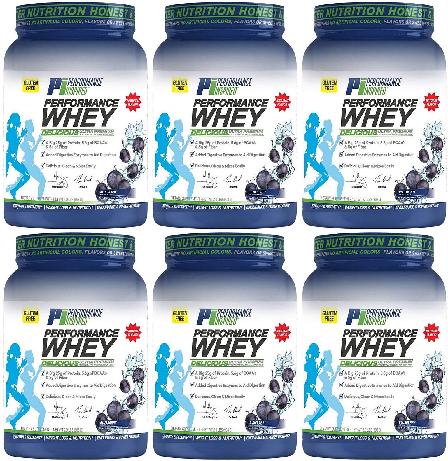 - Performance Inspired Nutrition WHEY Protein Blueberry - 12 lb (6 x 2 ...