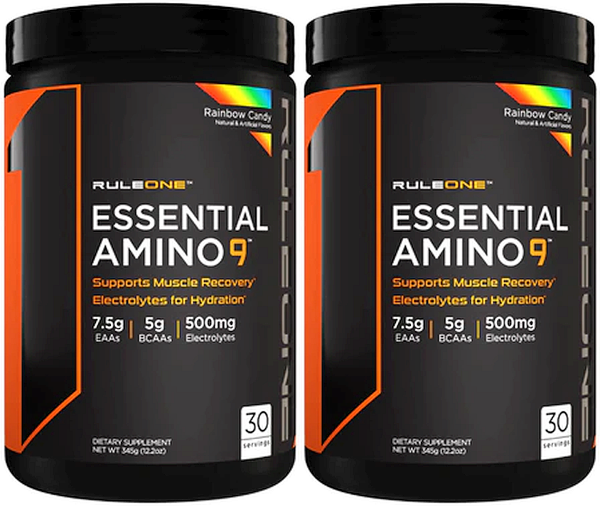 Rule 1 Essential Amino 9 EAA's Rainbow Candy - 60 Servings (2 x 30 ...