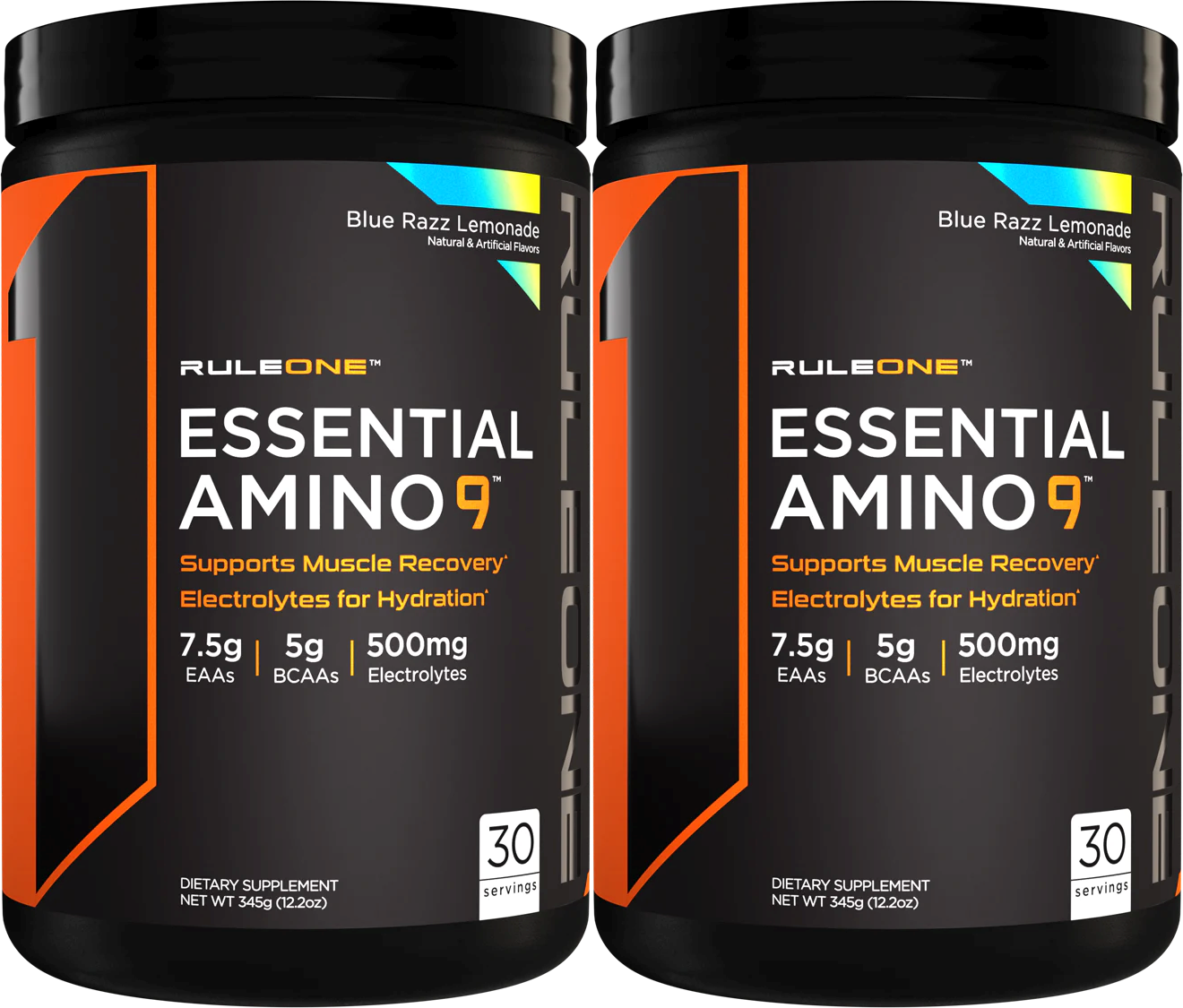 Rule 1 Essential Amino 9 EAA's Blue Razz Lemonade - 60 Servings (2 x 30 ...