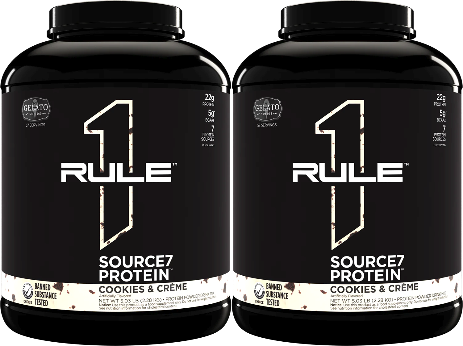 Rule 1 Source 7 Multi-Source Protein Blend Cookies & Cream - 114 ...