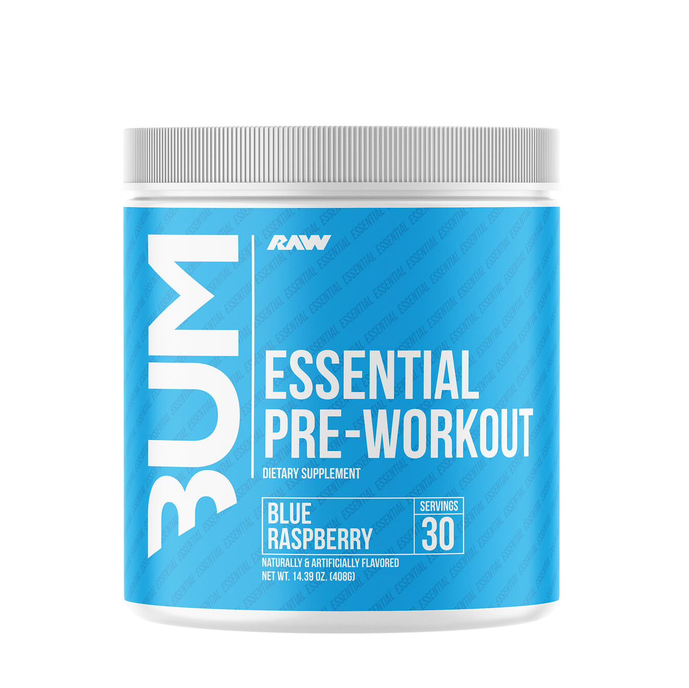 RAW CBUM Essential Pre-Workout Blue Raspberry - 30 Servings by Raw ...