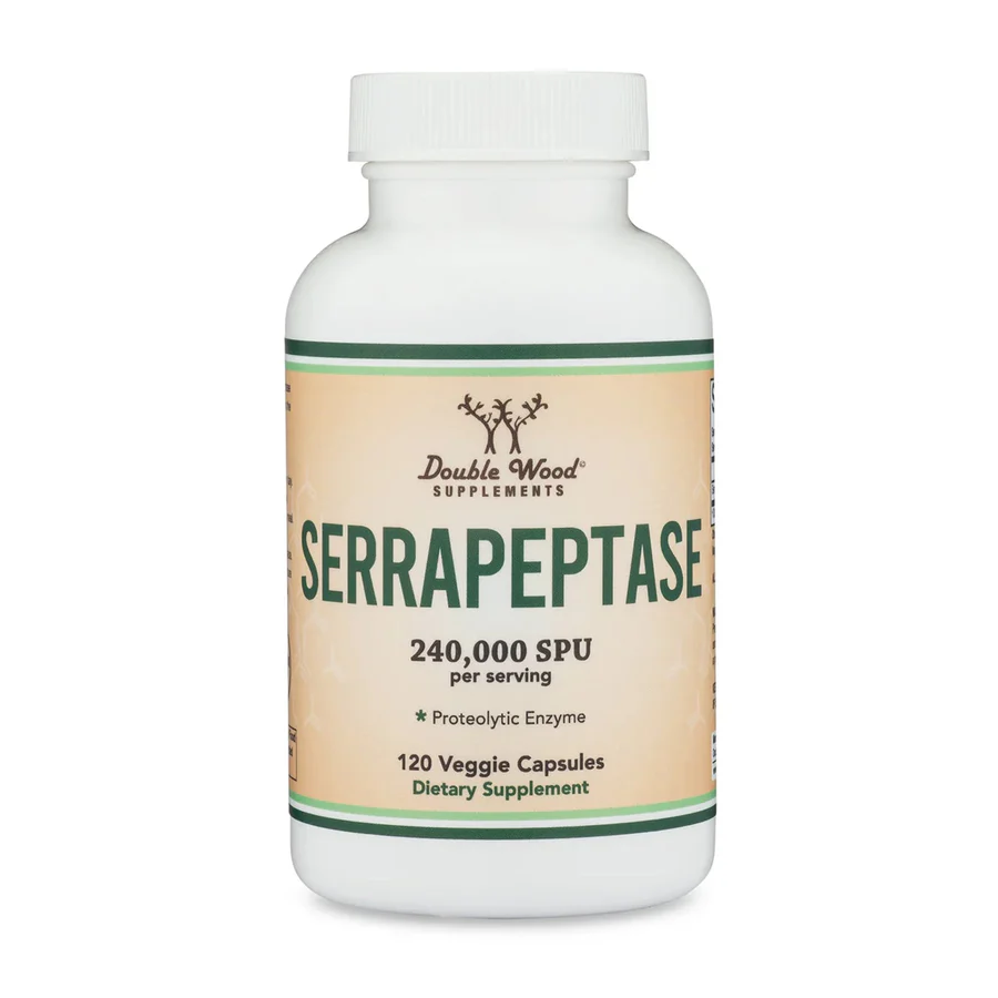 Double Wood Supplements Serrapeptase 120,000 SPU - 120 Capsules